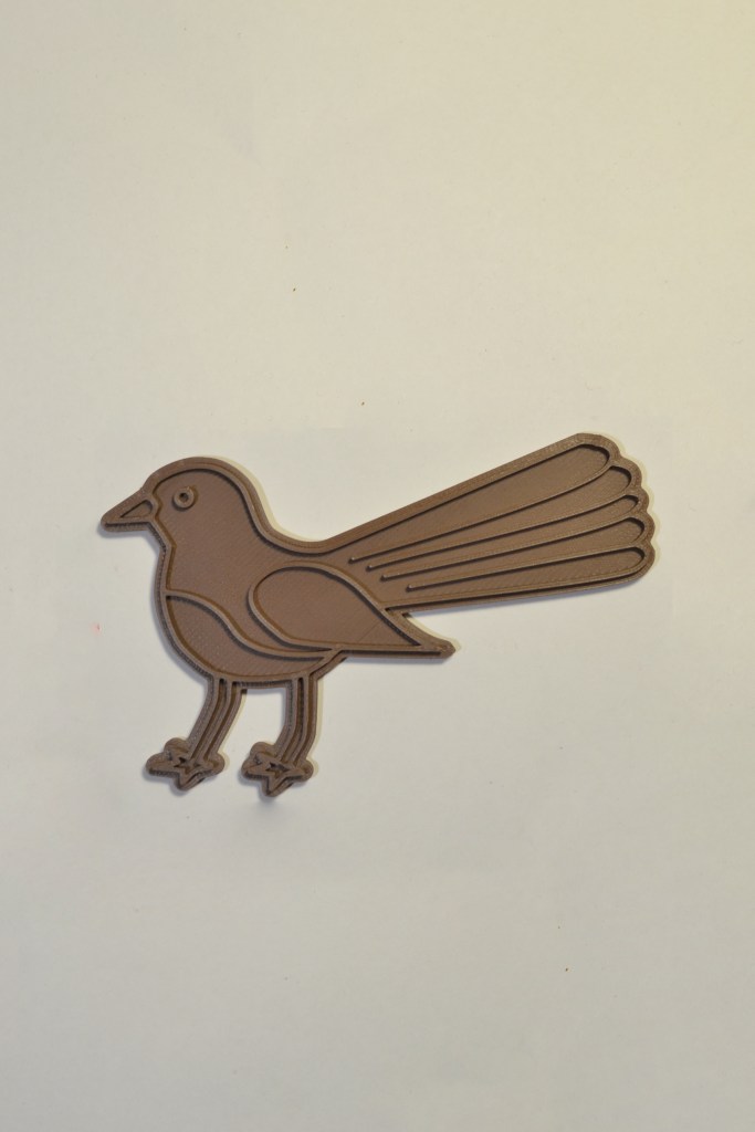 Earth brown Willie Wagtail Stamper - Bush Knowing Forest School